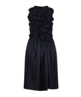 Comme Des Garçons Ruffled-detail Midi Dress