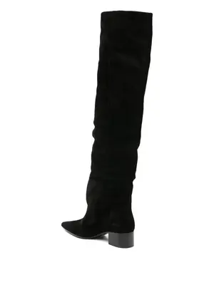 Khaite 40mm Pointed-toe Suede Boots