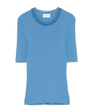 P.a.r.o.s.h Bead-embellished T-shirt