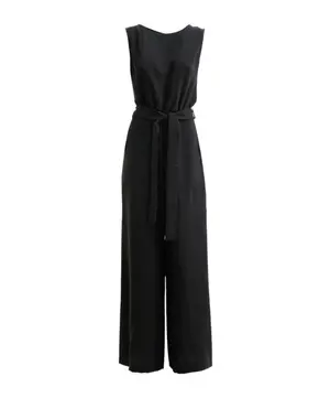 P.a.r.o.s.h Tie-waist Jumpsuit - Black