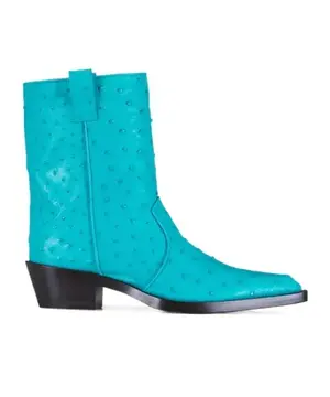 Khaite Ostrich Short Boots