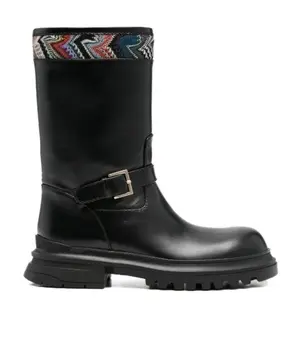Missoni Buckle Trim Boots - Black