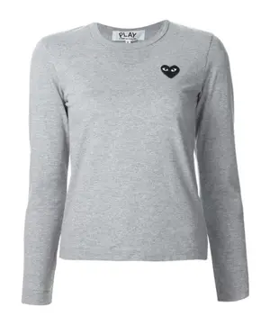 Play Comme Des Garcon Play Comme Des Garçons Long-sleeve T-shirt With Embroidered Heart Emblem