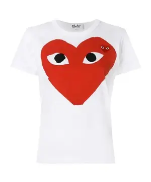 Play Comme Des Garcon Heart-eyes T-shirt - White