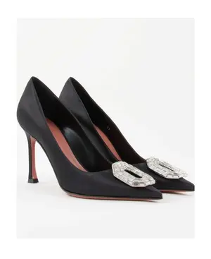 Amina Muaddi Camelia 90mm Crystal Pumps