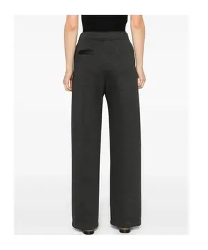 P.a.r.o.s.h Mélange Effect Stretch-jersey Wide Leg Trousers