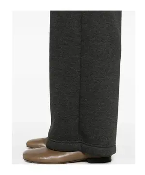 P.a.r.o.s.h Mélange Effect Stretch-jersey Wide Leg Trousers