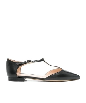 P.a.r.o.s.h Ankle Strap Flats - Black