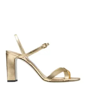JIMMY CHOO Elsy Crossover-strap Heeled Sandals - Nude