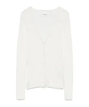 P.a.r.o.s.h Bead-embellished Cardigan - White
