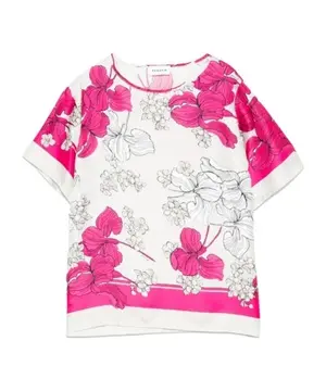 P.a.r.o.s.h Floral-print T-shirt - White