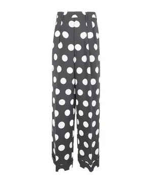 Junya Watanabe Polka-dot Pleated Trousers - Black