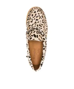 FORTE_FORTE Crystal-embellished Animal-pattern Loafers