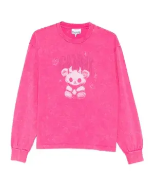GANNI Graphic Long-sleeve T-shirt