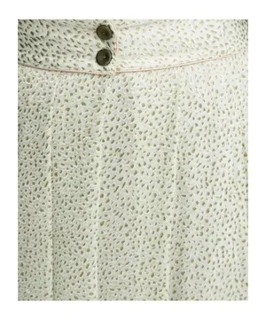 FORTE_FORTE Button Pleated Midi Skirt