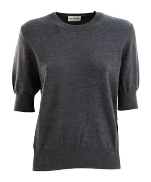 P.a.r.o.s.h Short-sleeve Wool Sweater - Grey