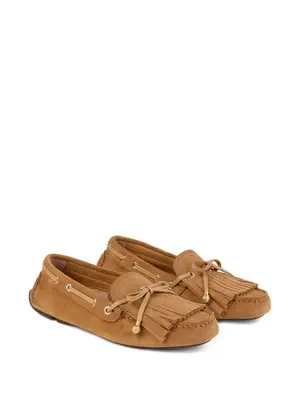 JIMMY CHOO Manon F Tassel-detail Loafers - Brown
