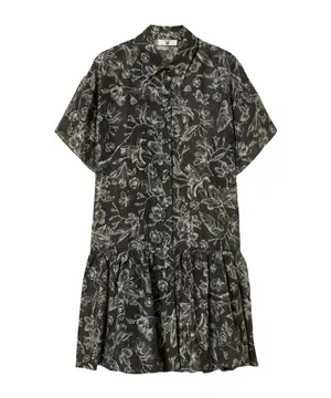 TWINSET Floral Ruffled Dress - Black