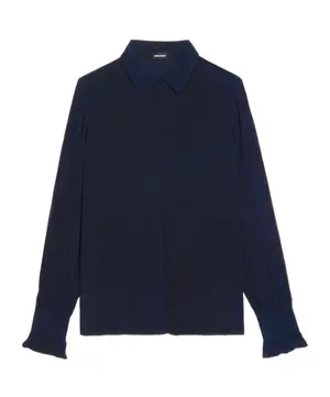 Zadig&Voltaire Thely Ruffled-cuffs Long-sleeves Shirt - Encre