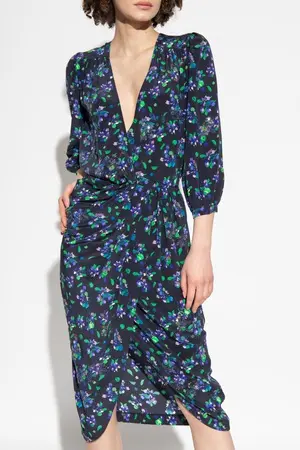 Zadig&Voltaire Draped Floral-print Midi Dress
