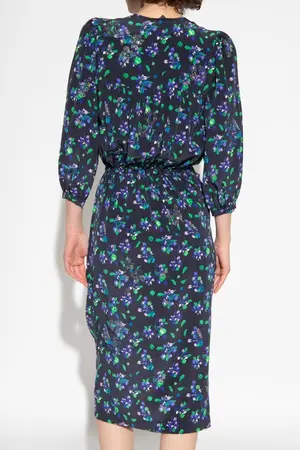 Zadig&Voltaire Draped Floral-print Midi Dress