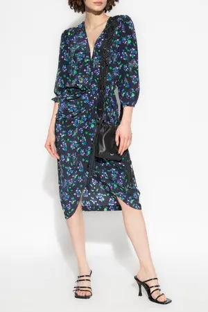 Zadig&Voltaire Draped Floral-print Midi Dress