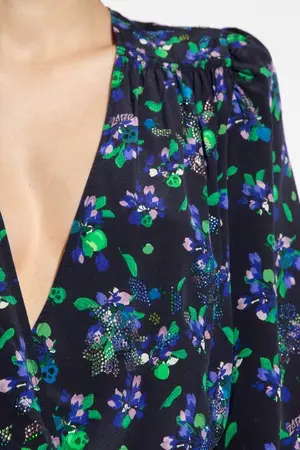 Zadig&Voltaire Draped Floral-print Midi Dress