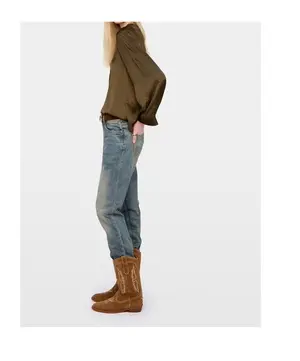 Zadig&Voltaire Torny V-neck Satin Blouse - Moss