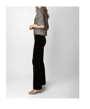 Zadig&Voltaire Sequin-embellished Short-sleeved Blouse - Bronze