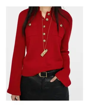 Zadig&Voltaire Lucas Button-detailed Sweater - Red