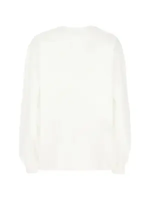 GANNI Graphic Print Long Sleeve T-shirt - White