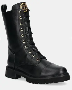 TWINSET Round Toe Lace-up Boots