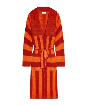 Dries Van Noten Belted Striped Cardigan