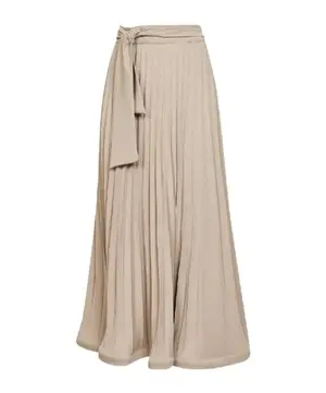 P.a.r.o.s.h Pleated Tie Skirt - Light Brown