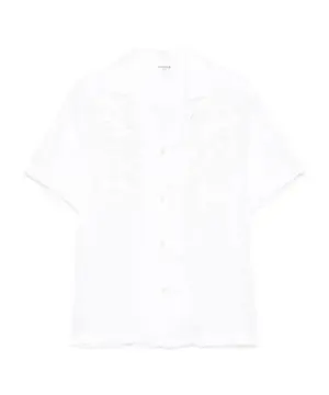 P.a.r.o.s.h Short Sleeve Button Up Shirt - White