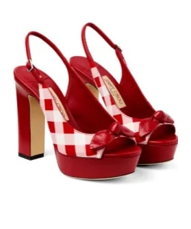 JIMMY CHOO Bow Checked Sandals