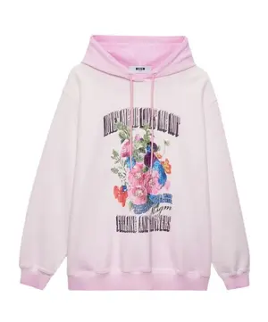 MSGM Floral-print Hoodie