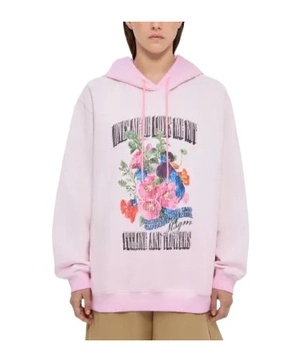 MSGM Floral-print Hoodie