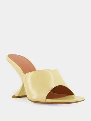 Amina Muaddi Round Toe High Heel Sandals