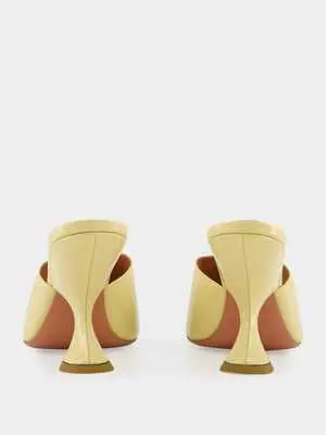 Amina Muaddi Round Toe High Heel Sandals