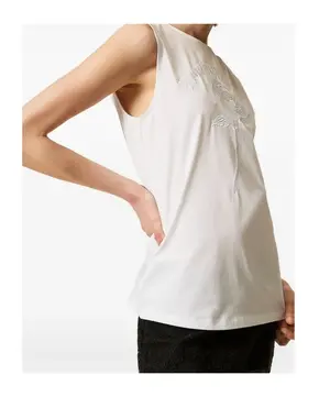 TWINSET Floral-embroidered Tank Top