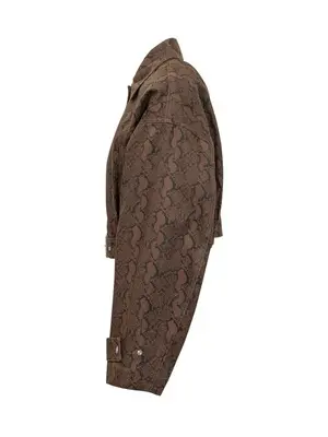 MSGM Cropped Belted Patterned Jacket