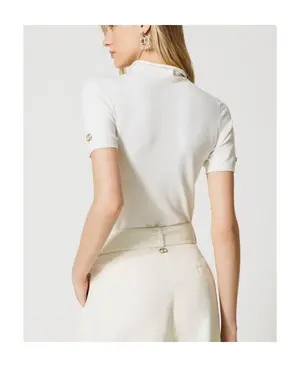 TWINSET Logo-plaque Short-sleeve Jumper