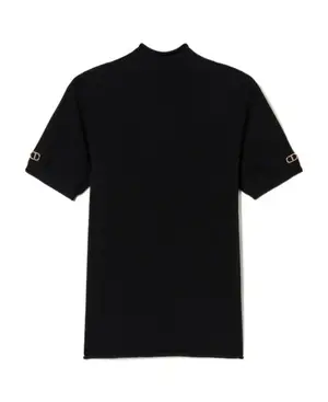 TWINSET Logo-plaque High-neck Jumper - Black