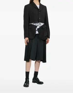 Comme Des Garçons Zipper Detail Suit Jacket