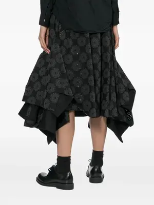 Comme Des Garçons Asymmetrical Floral Skirt