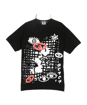 Comme Des Garçons Graphic-print Round-neck T-shirt - Black