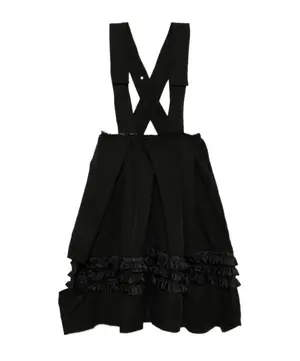 Comme Des Garçons Taffeta Frill Pinafore - Black