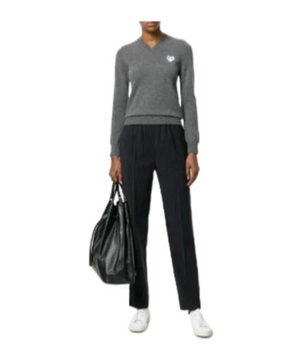 Play Comme Des Garcon Patch Knitted Jumper