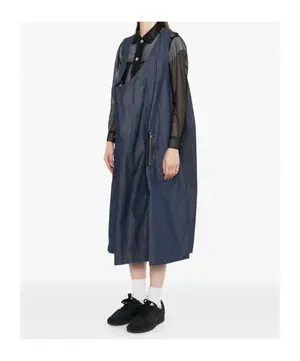 Comme Des Garçons Sleeveless V-neck Zip-up Dress